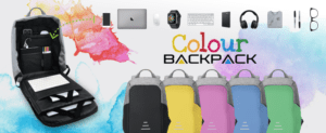 Colour Backpack connecting with your gadgets review and 50% discount